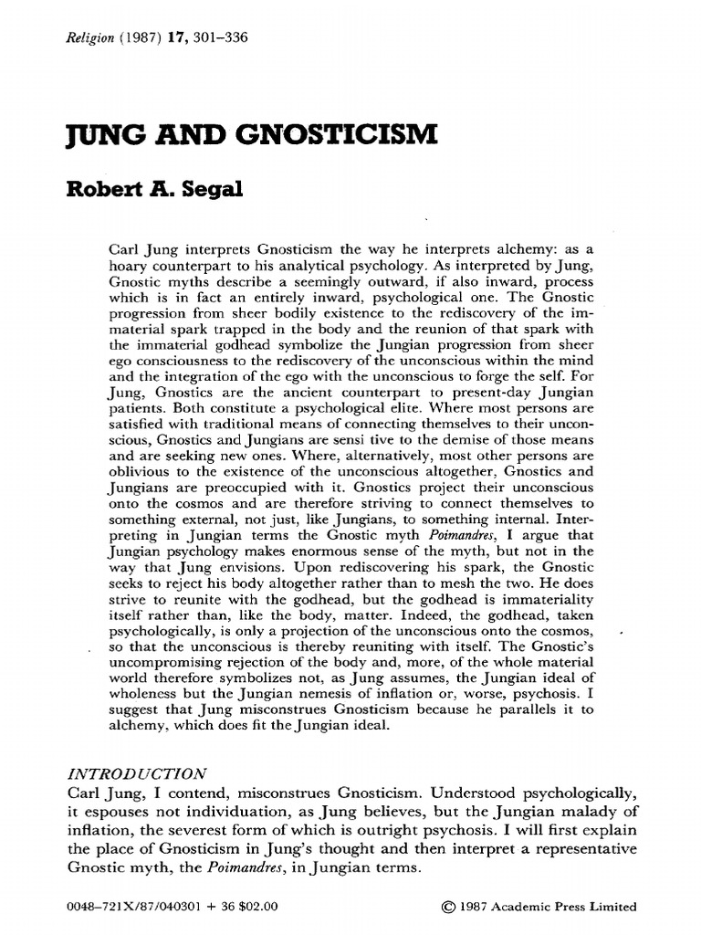Jung's Interpretation of Gnosticism | PDF