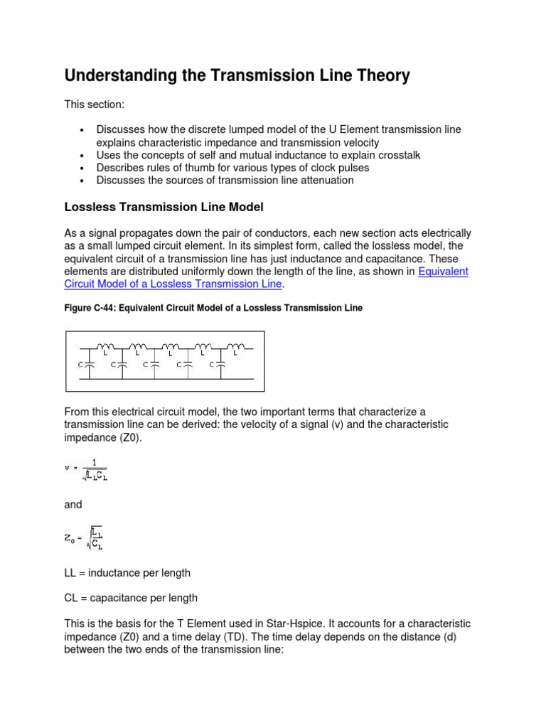Transmission Line | PDF | Electrical Impedance | Transmission Line