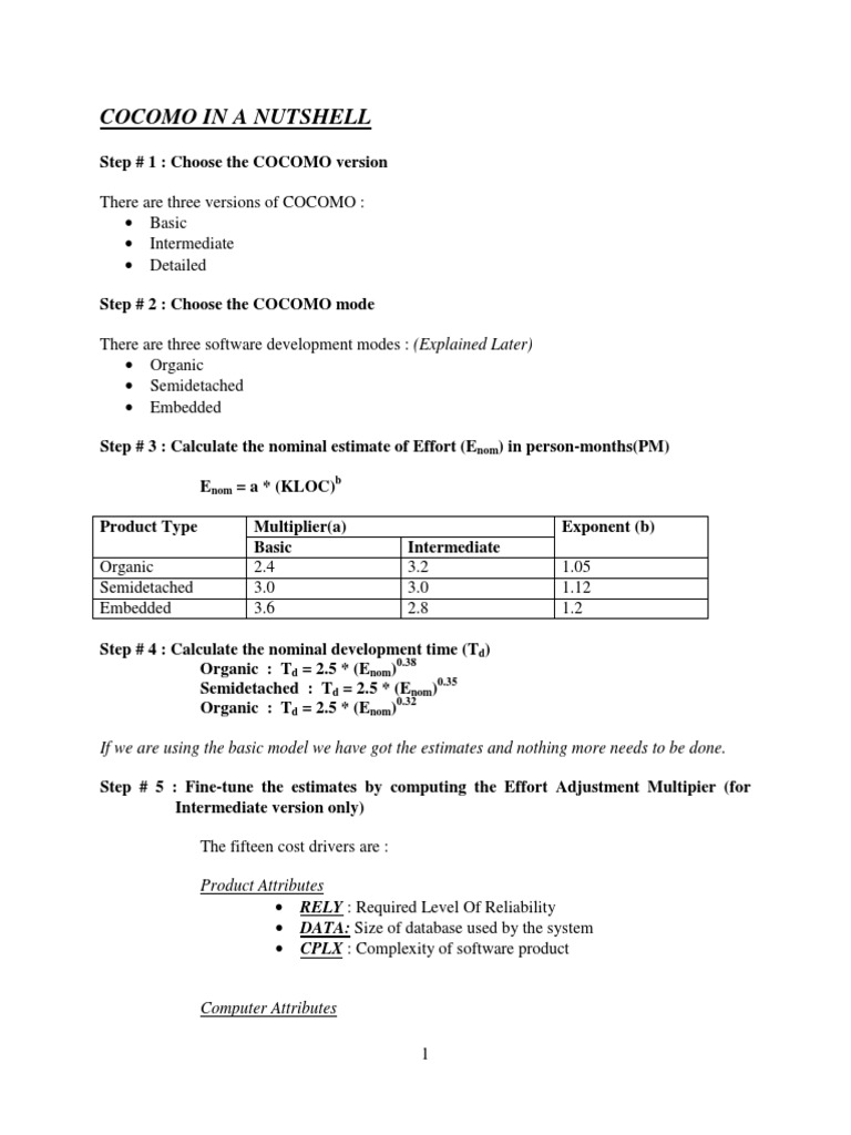 Cocomo | PDF | Algorithms | Computer Engineering