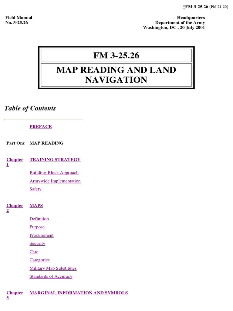 Map Reading Land Navigation Pdf