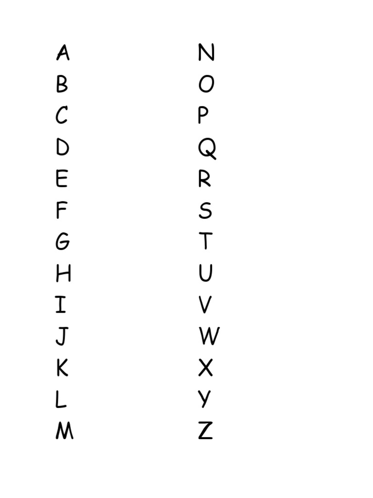 Alphabet Grid | PDF