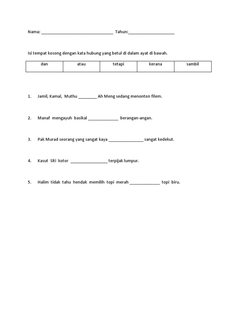 Lembaran Kerja Latihan Bahasa Melayu Tahun 2 Pdf Modul Pdpr Bm Tahun