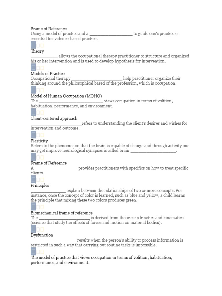 Frame of Reference | Occupational Therapy | Concept