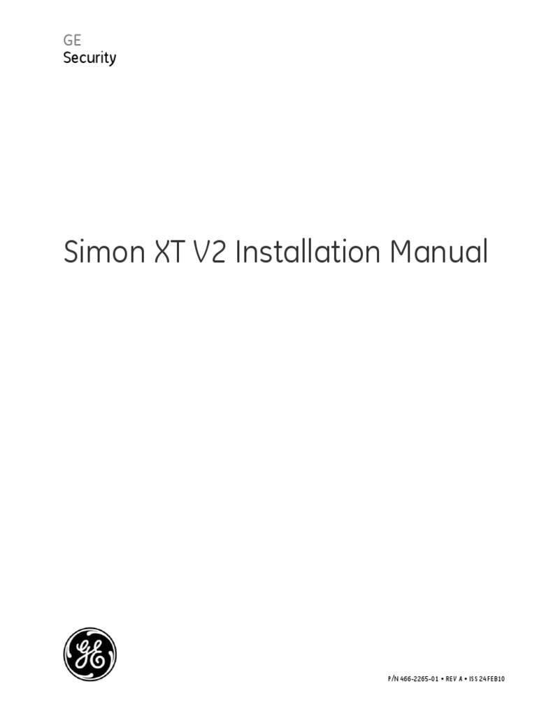 Manual Simon-XT-V2 Ingles (Nueva) | PDF | Security Alarm | Electrical ...