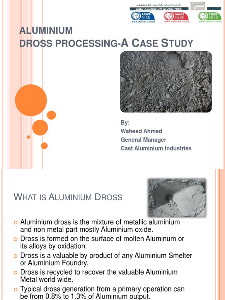 Aluminium Dross Processing Insights | PDF | Smelting | Aluminium