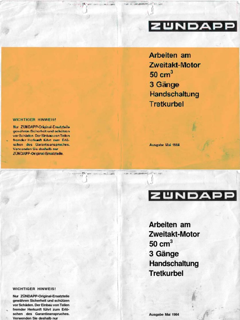 Zundapp 50 1984 | PDF
