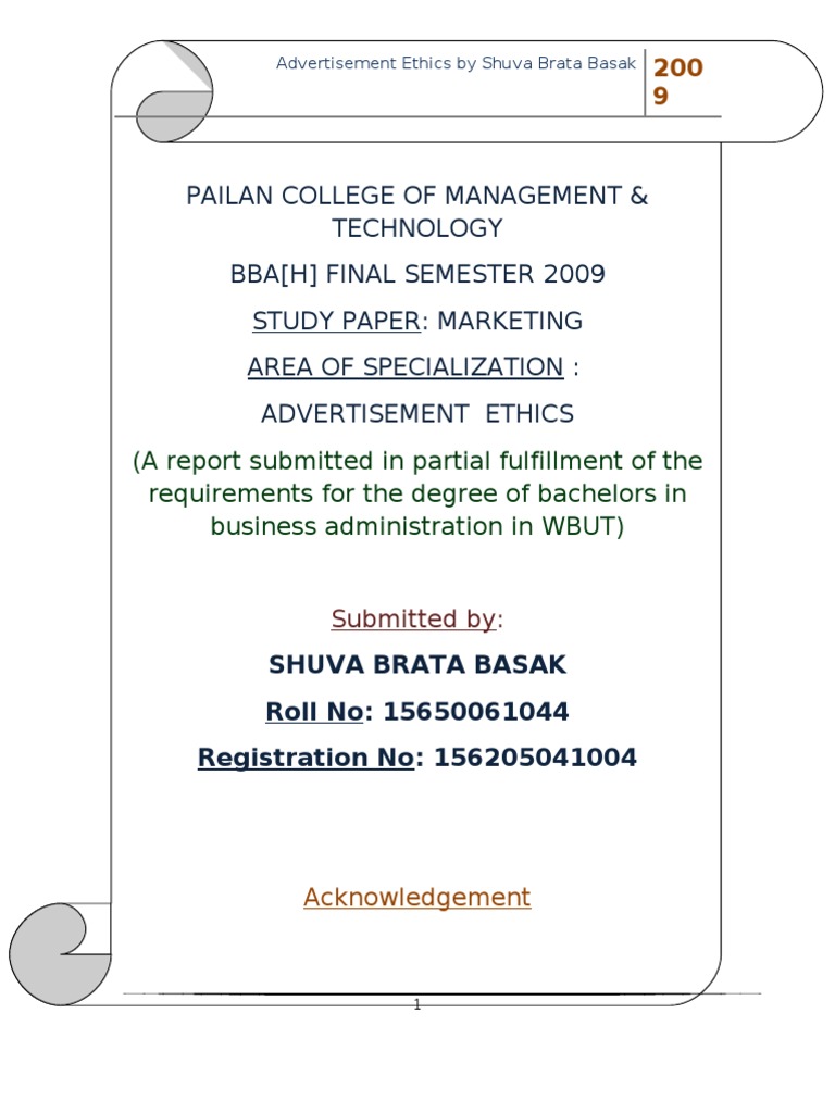 Ethics of Advertisement | PDF | Internet Privacy | Advertising