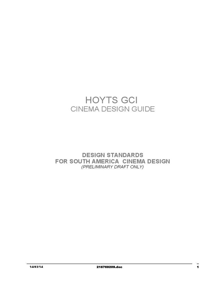 South America Cinema Design Guide | PDF | Building Engineering