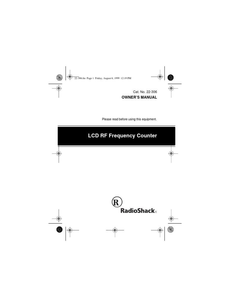Radio Shack Frequency Counter | Download Free PDF | Battery ...