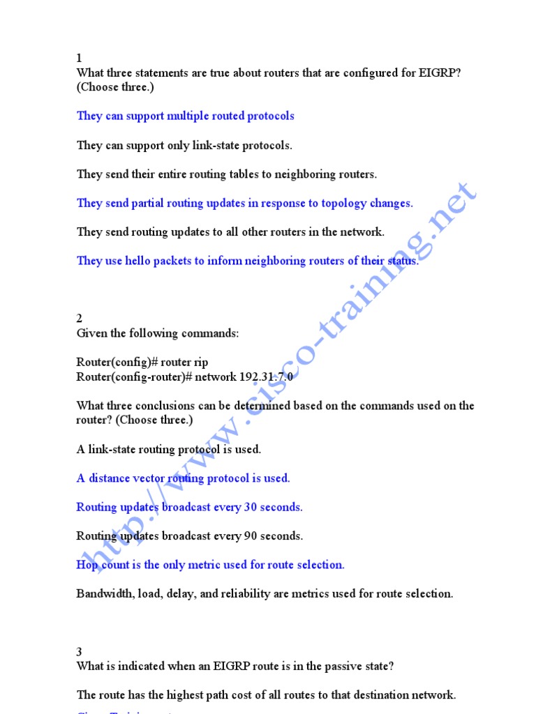 CCNA 3 Chapter 5 V4.0 | PDF | Routing | Router (Computing)