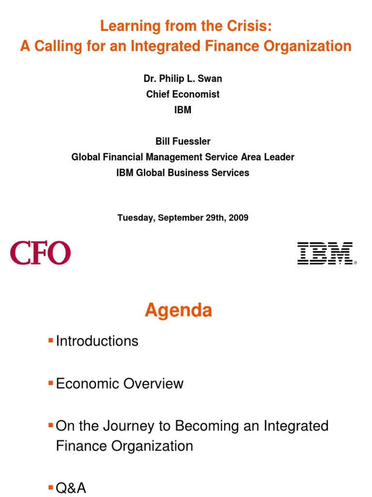 Ibm Cfo Integrated Fin Org | PDF | Chief Financial Officer | Business