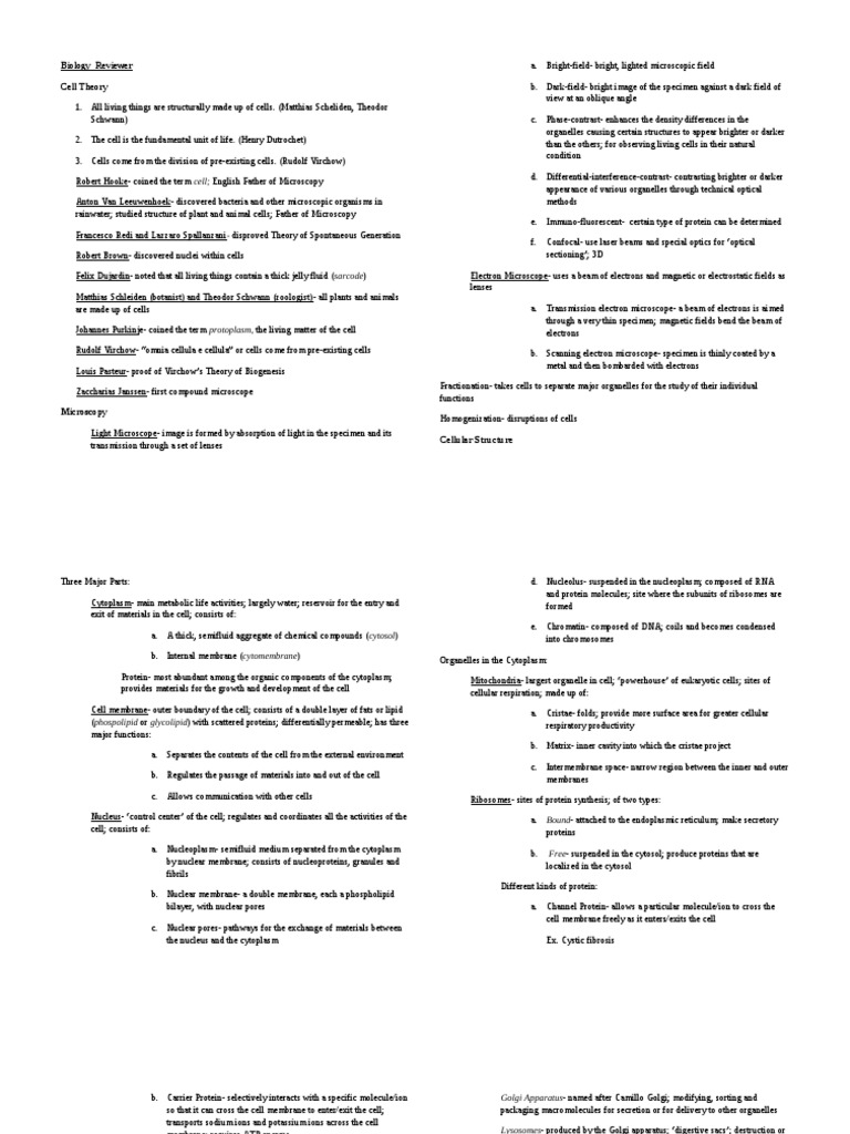 High School Biology Reviewer Guide | PDF | Ventricle (Heart) | Heart Valve