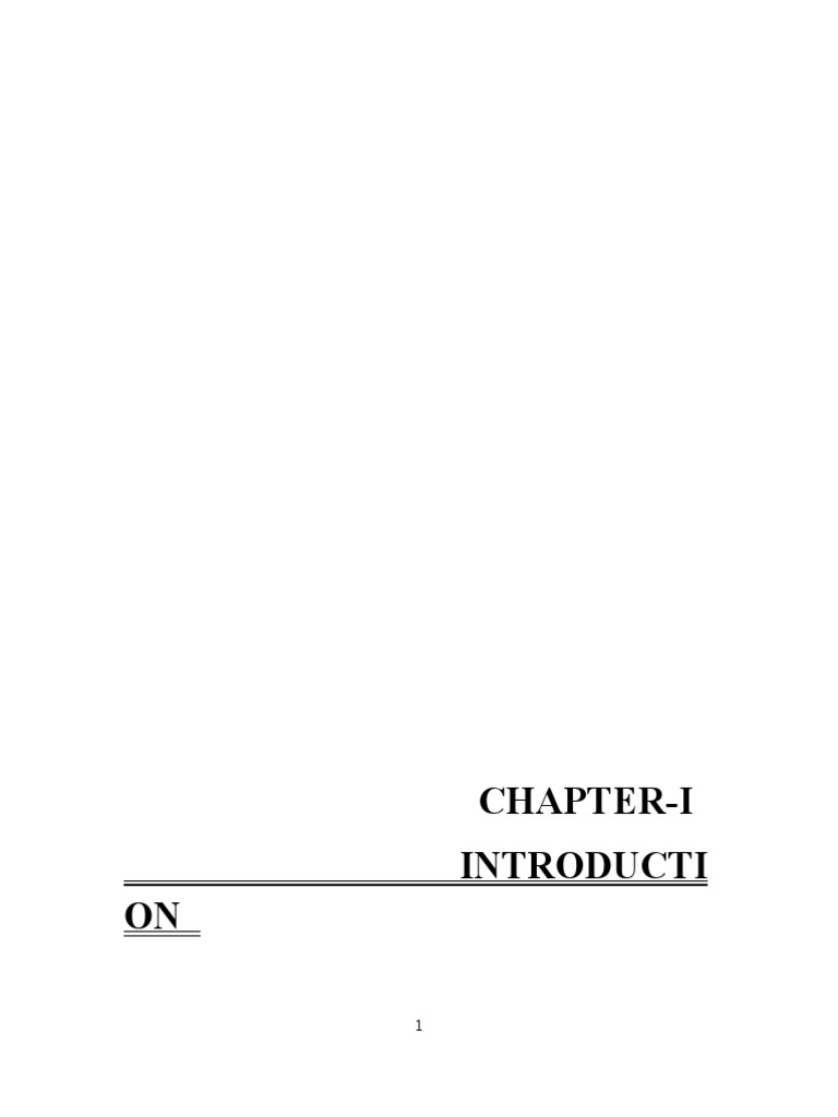 Chapter-I Introducti ON | PDF | Car | Automotive Industry