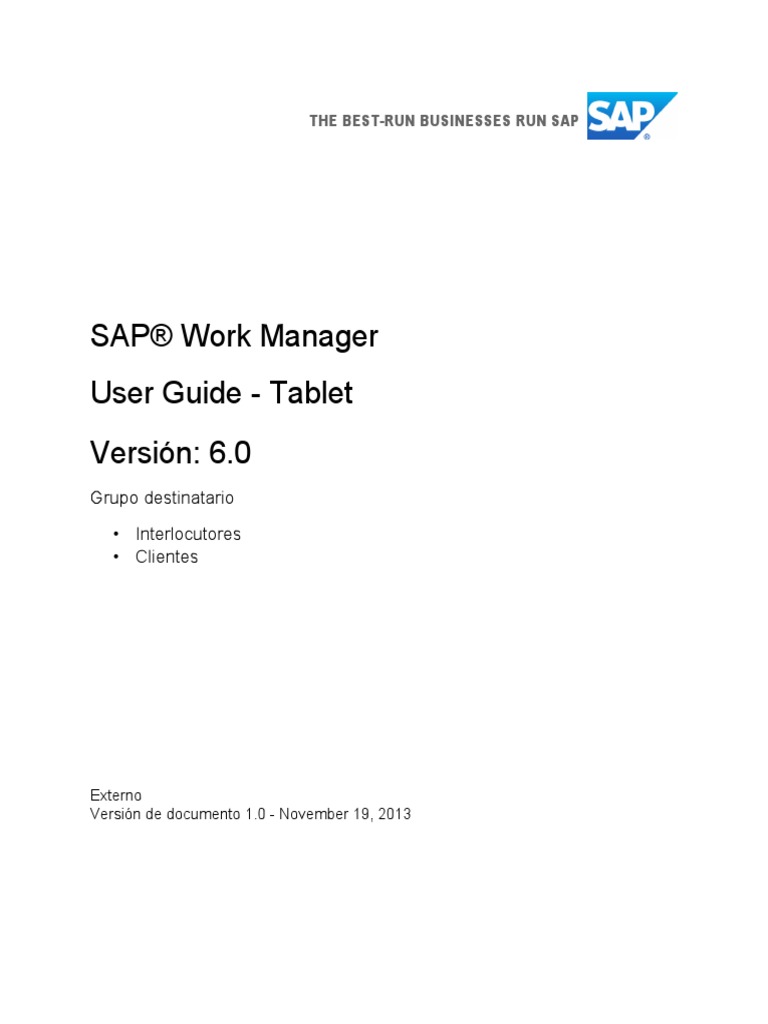Sap Work Manager | PDF | Sap Se | Servidor (Computación)