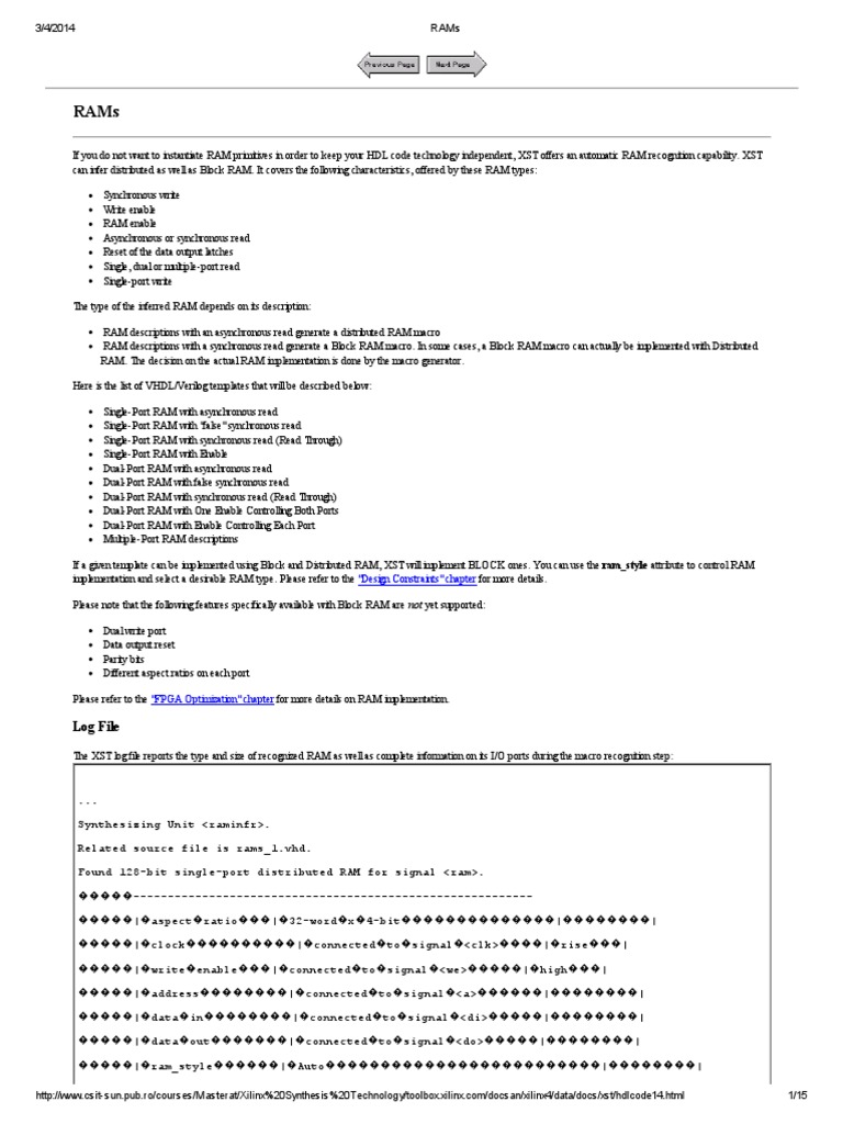 Log File: "Design Constraints" Chapter | PDF | Random Access Memory | Input/Output