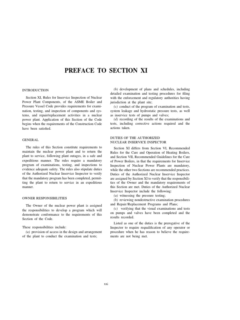 Preface To Section Xi | PDF | Energy Technology | Government