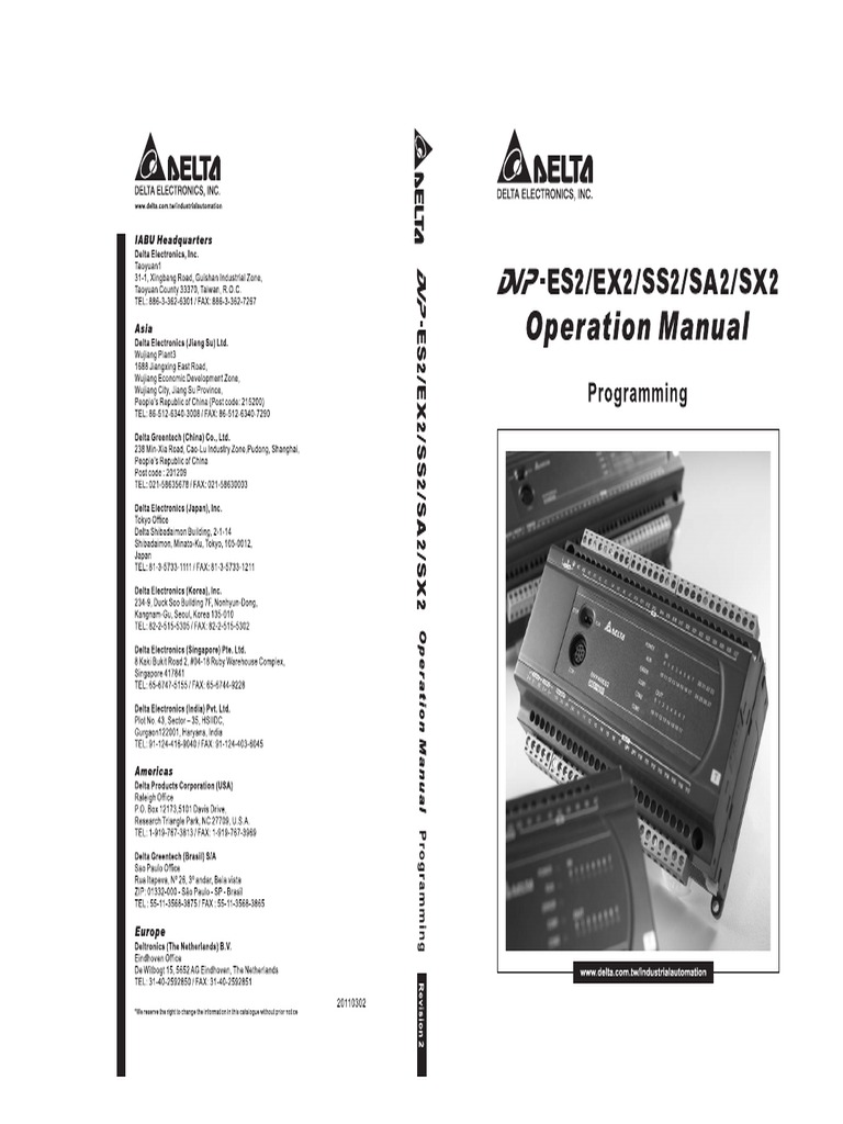 Dvp-Es2 Ss2 Sa2 Sx2-Program o en 20110302 | PDF | Programmable Logic Controller | Binary Coded ...