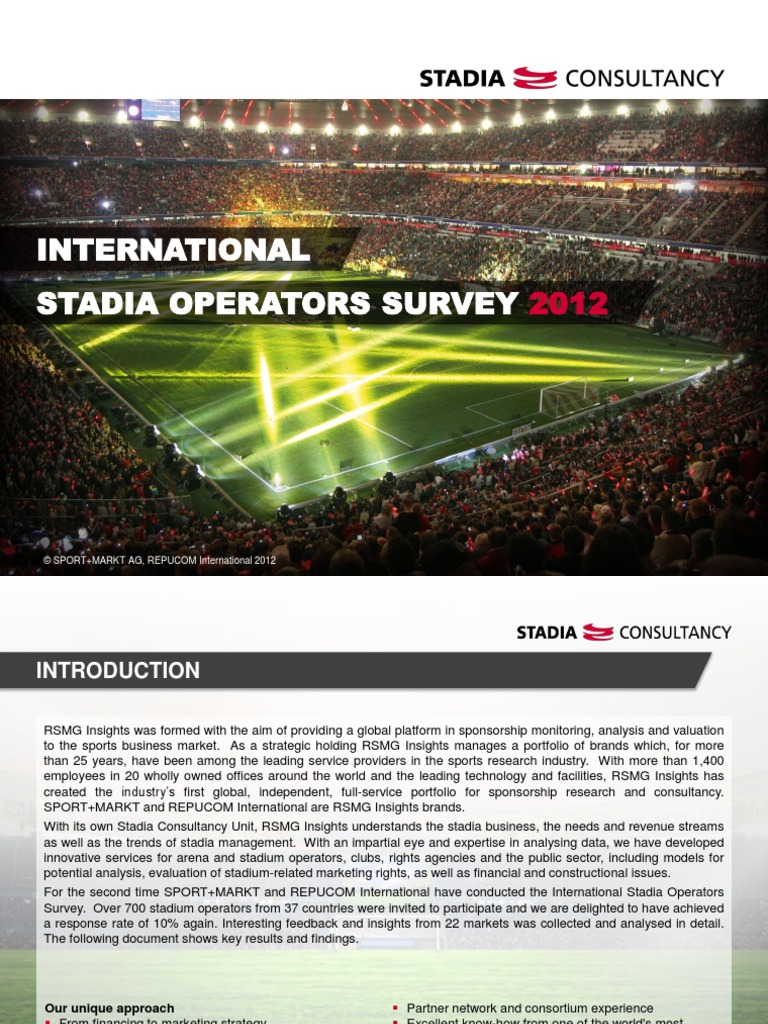 International Stadia Operators Survey (2012) | Stadium | Consultant