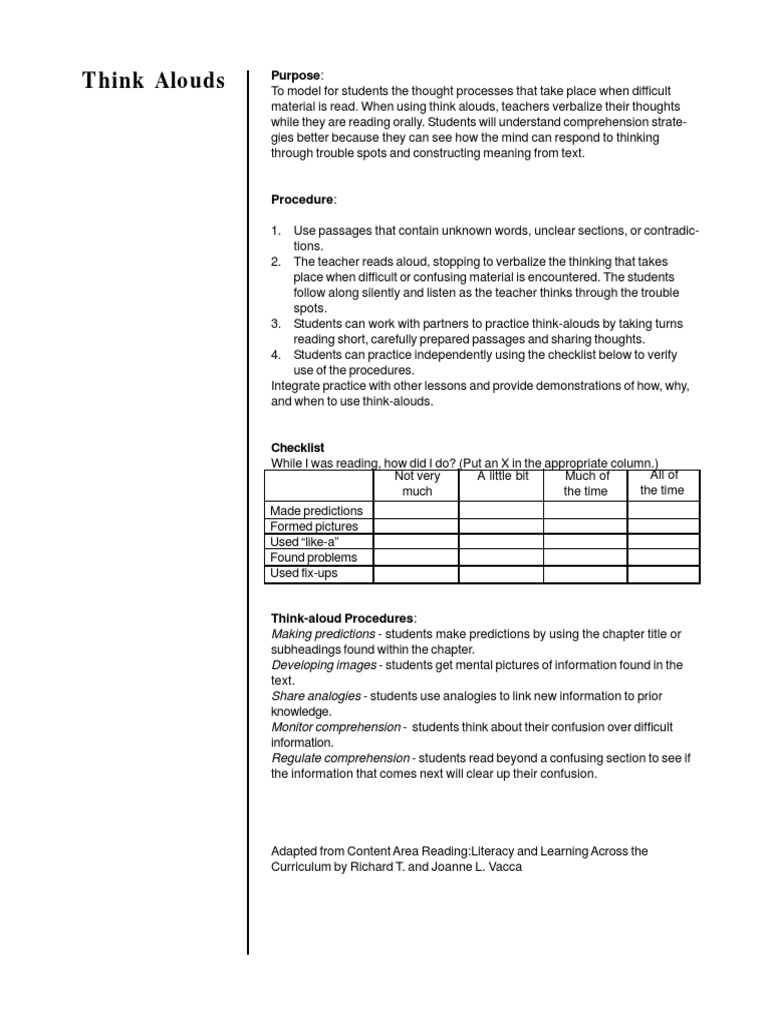 Think Aloud | PDF