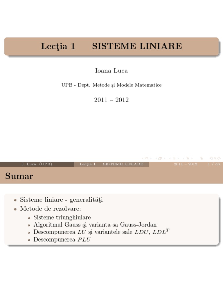 Algoritmul Lui Gauss | PDF