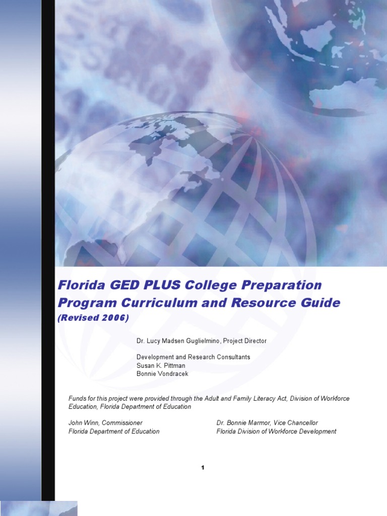 Florida GED PLUS College Preparation Program Curriculum and Resource ...