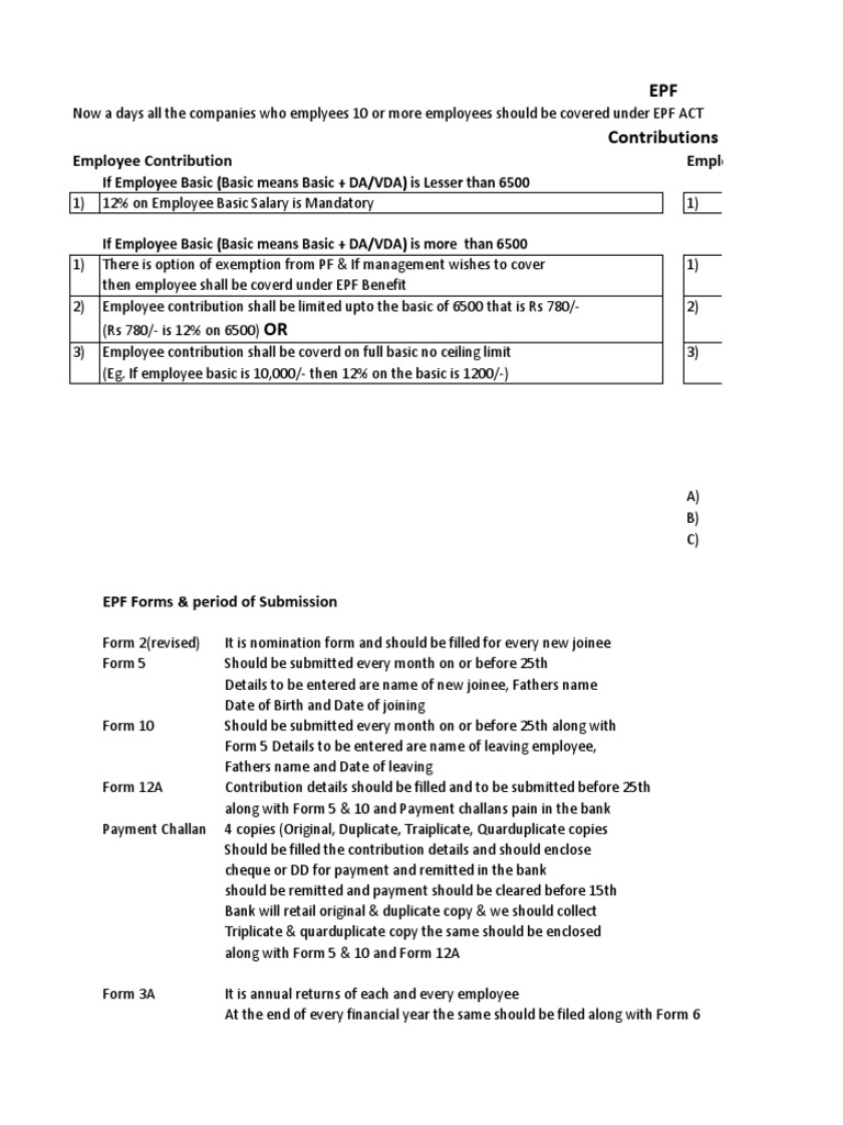 Complete Basic of PF&ESI | PDF | Working Conditions | Employment