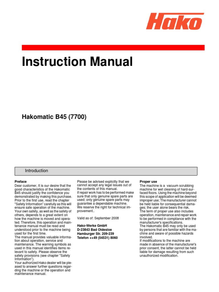 Hako Spare Parts Manuals | Reviewmotors.co