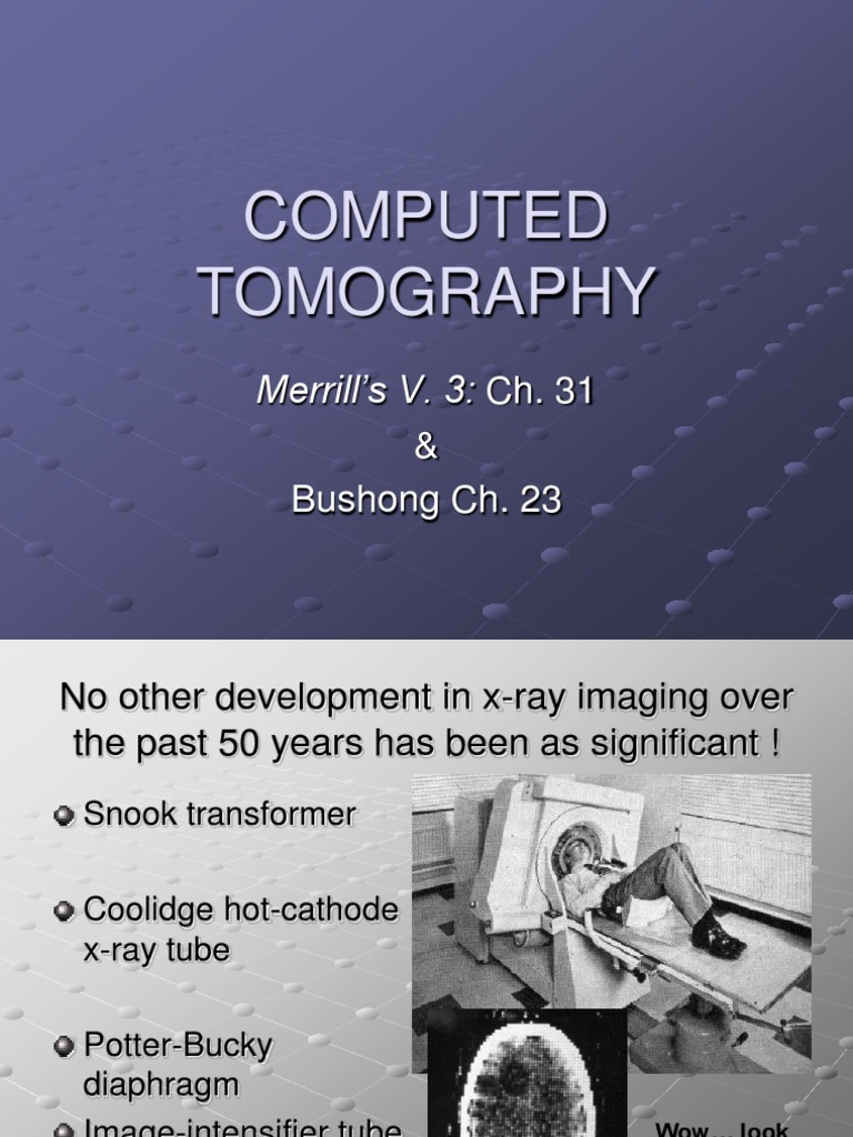 Computed Tomography Pdf Ct Scan Tomography