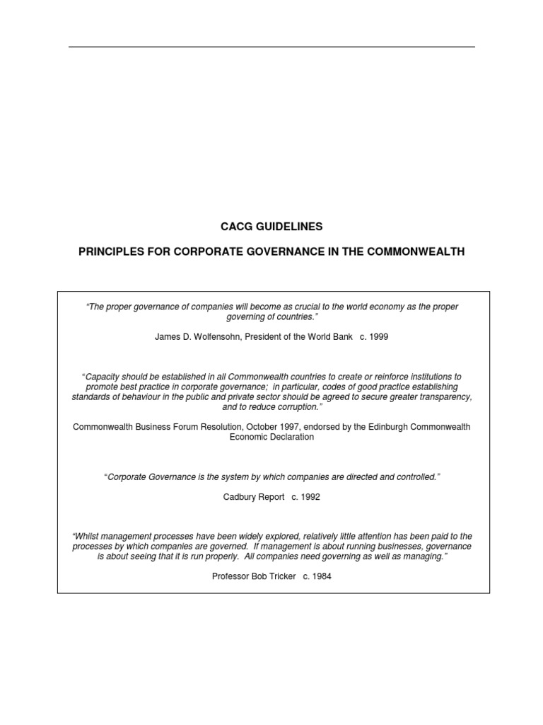 CACG Guidelines - Principles For Corporate Governance in The ...