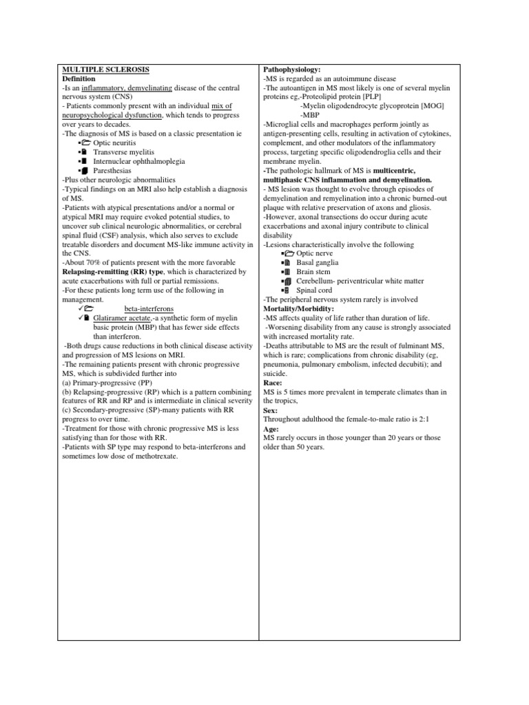 Multiple Sclerosis | PDF | Multiple Sclerosis | Myelin