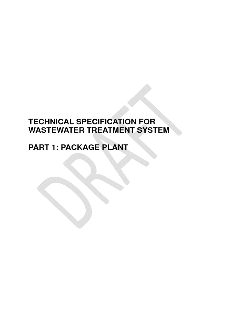 Wastewater Treatment Package Plant Specs | PDF | Sewage Treatment ...