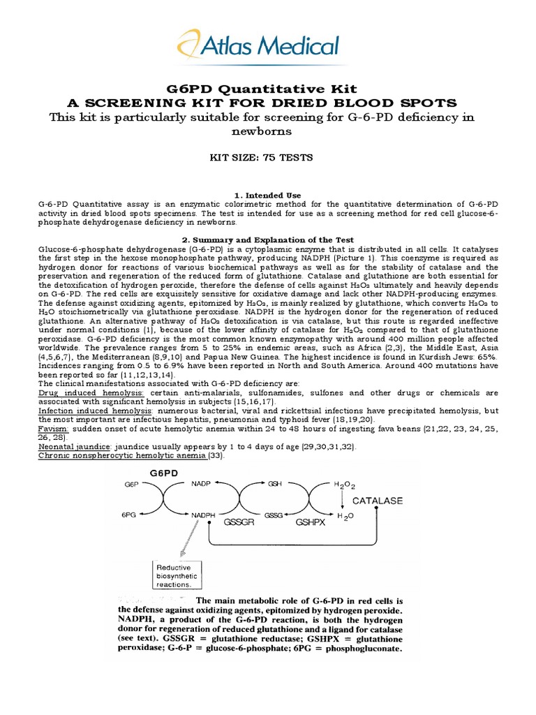 G6PD Quantitative Kit R04 | Download Free PDF | Hydrogen Peroxide ...