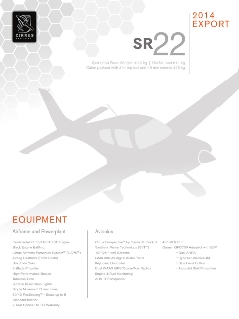2014 SR22 Export Pricelist v2 | PDF | Aviation | Aeronautics