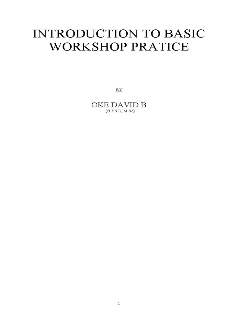 MEC105: Basic Workshop Practice | PDF | Ductility | Steel