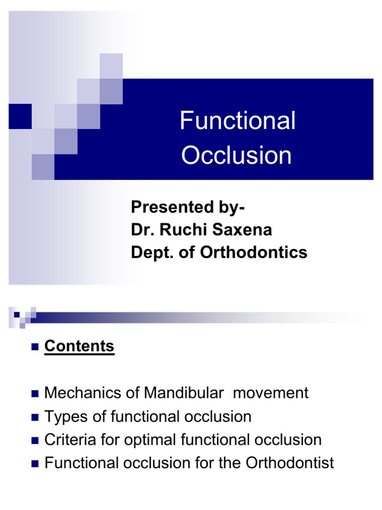 Functional Occlusion | PDF | Animal Anatomy | Mouth