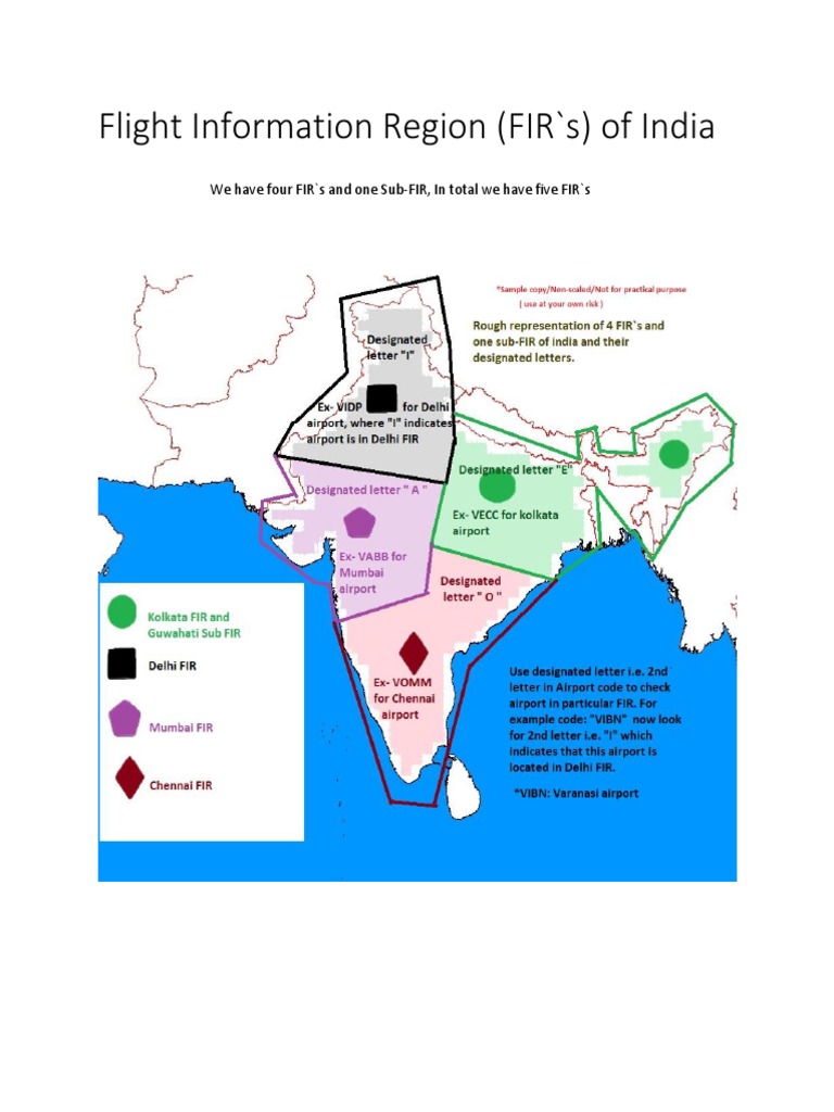 Flight Information Region of India (FIR's of India) | PDF