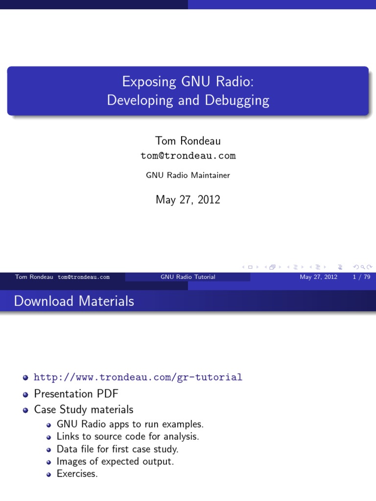 GR Tutorial | PDF | Bandwidth (Signal Processing) | Low Pass Filter