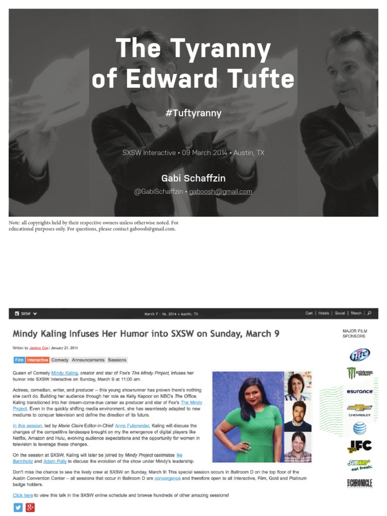 The Tyranny of Edward Tufte | PDF | Epistemology | Cognitive Science