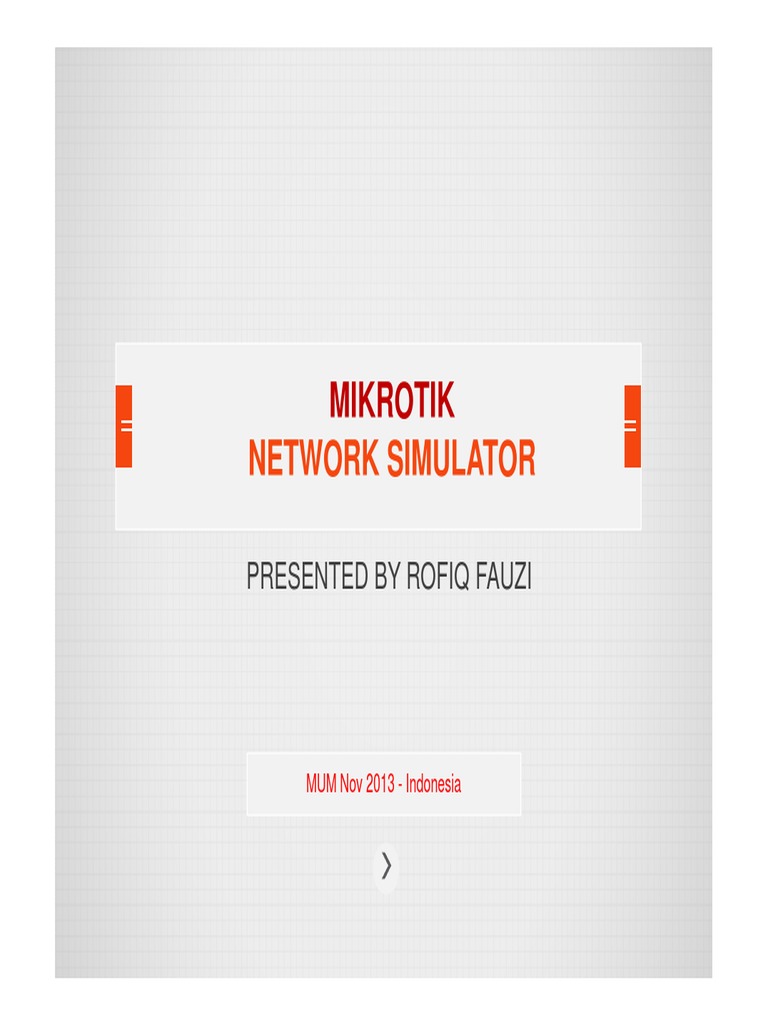 Network Simulator: Mikrotik | PDF | Personal Computers | Digital Technology