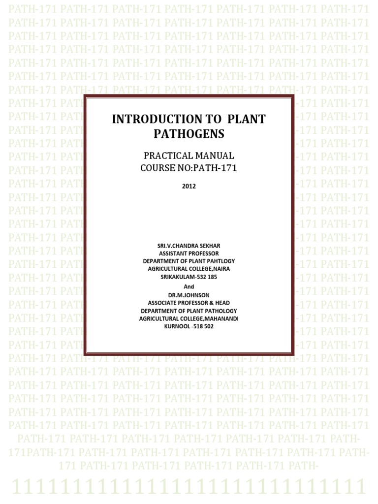 Practical Manual - Plant Pathology | PDF | Bacteria | Spore Practical Manual - Plant Pathology | PDF | Bacteria | Spore