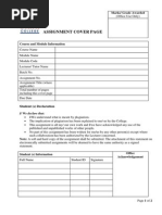 University Assignment Cover Page Template | PDF