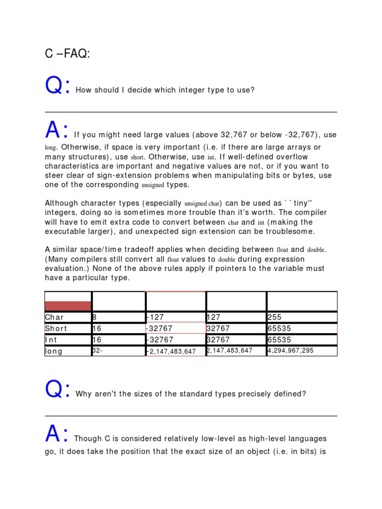 C FAQs | PDF | C (Programming Language) | Pointer (Computer Programming)