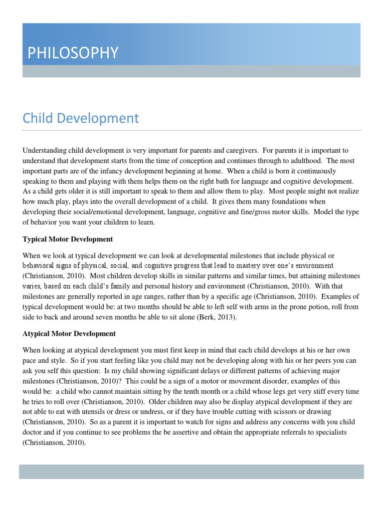 Philosophy | PDF | Child Development | Relationships