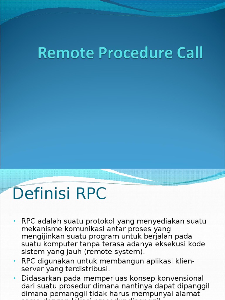 Remote Procedure Call | PDF