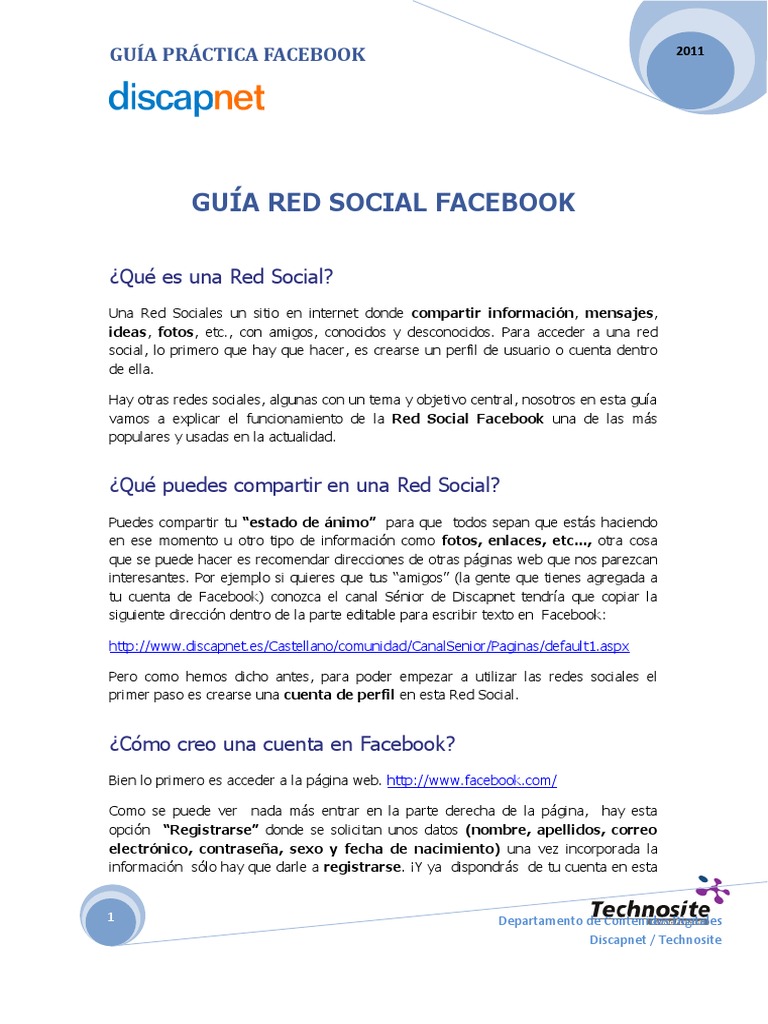 Guía Práctica de Facebook | PDF | Servicio de redes sociales | Facebook