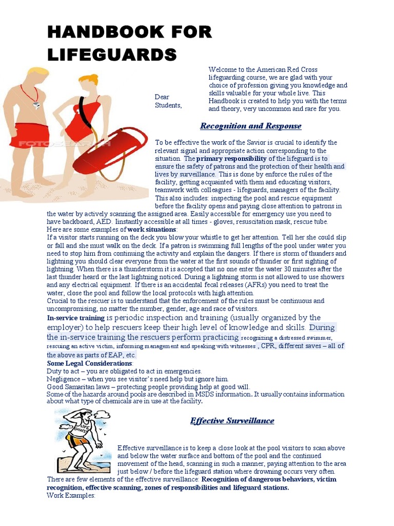 Lifeguard Handbook: Signals & CPR Guide | PDF | Cardiopulmonary ...