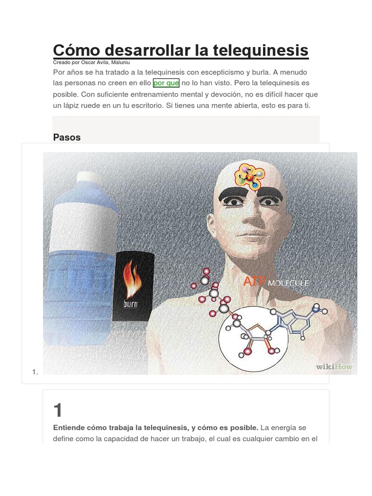 Cómo Desarrollar la Telequinesis | PDF | Meditación | Sueño lúcido