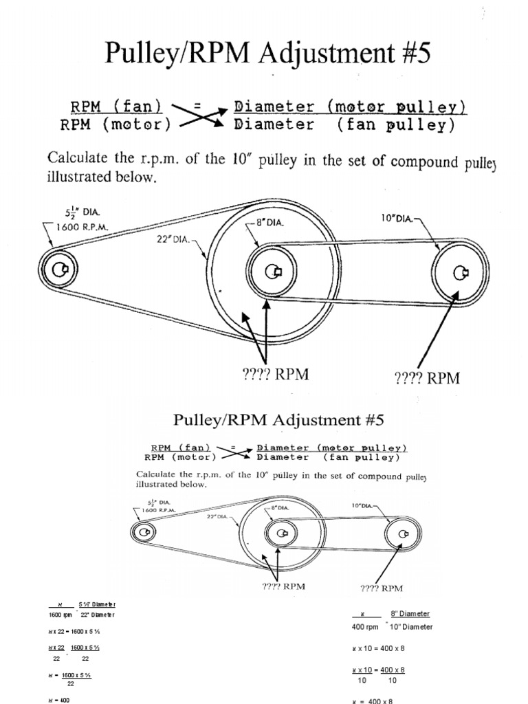 Pulleys Fan Laws | PDF | Horsepower | Speed