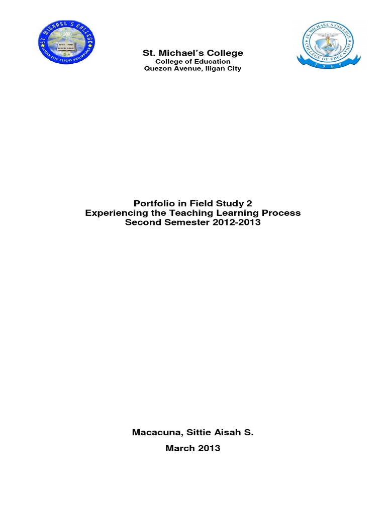 Fs2 Final Portfolio in Education | PDF | Career & Growth | Wellness