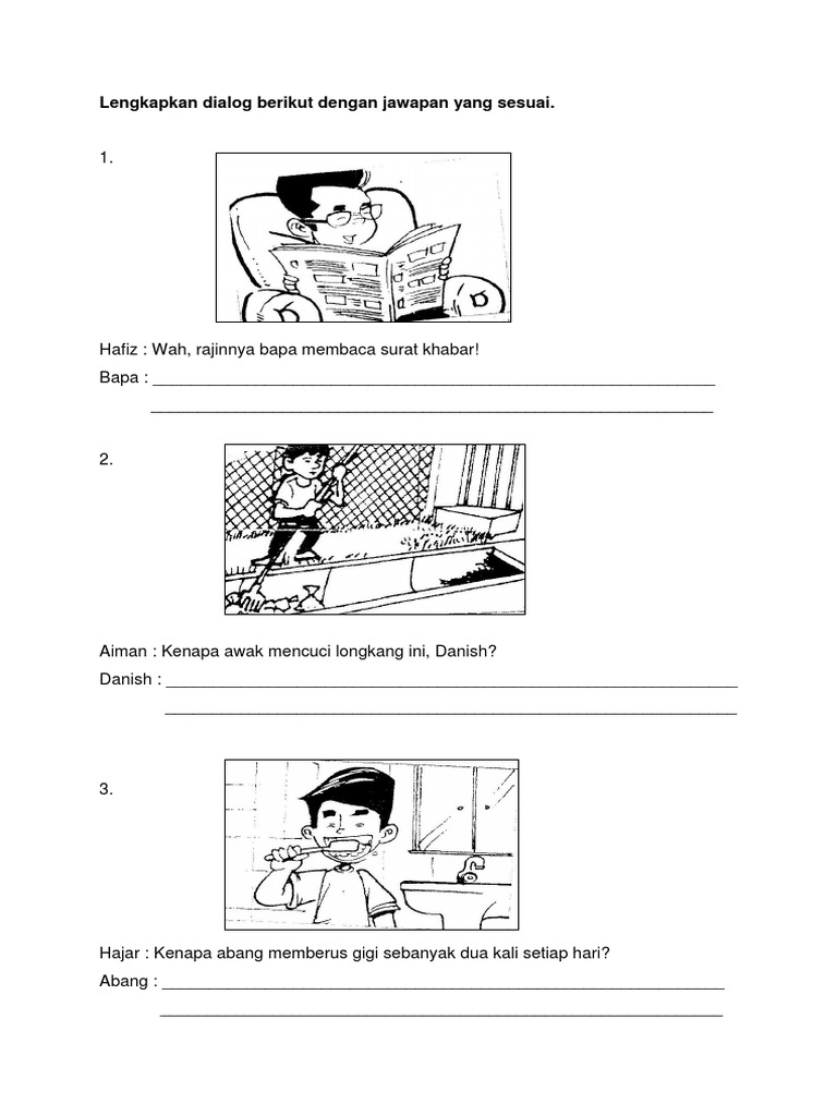 Lengkapkan Dialog Berikut Dengan Jawapan Yang Sesuai | PDF
